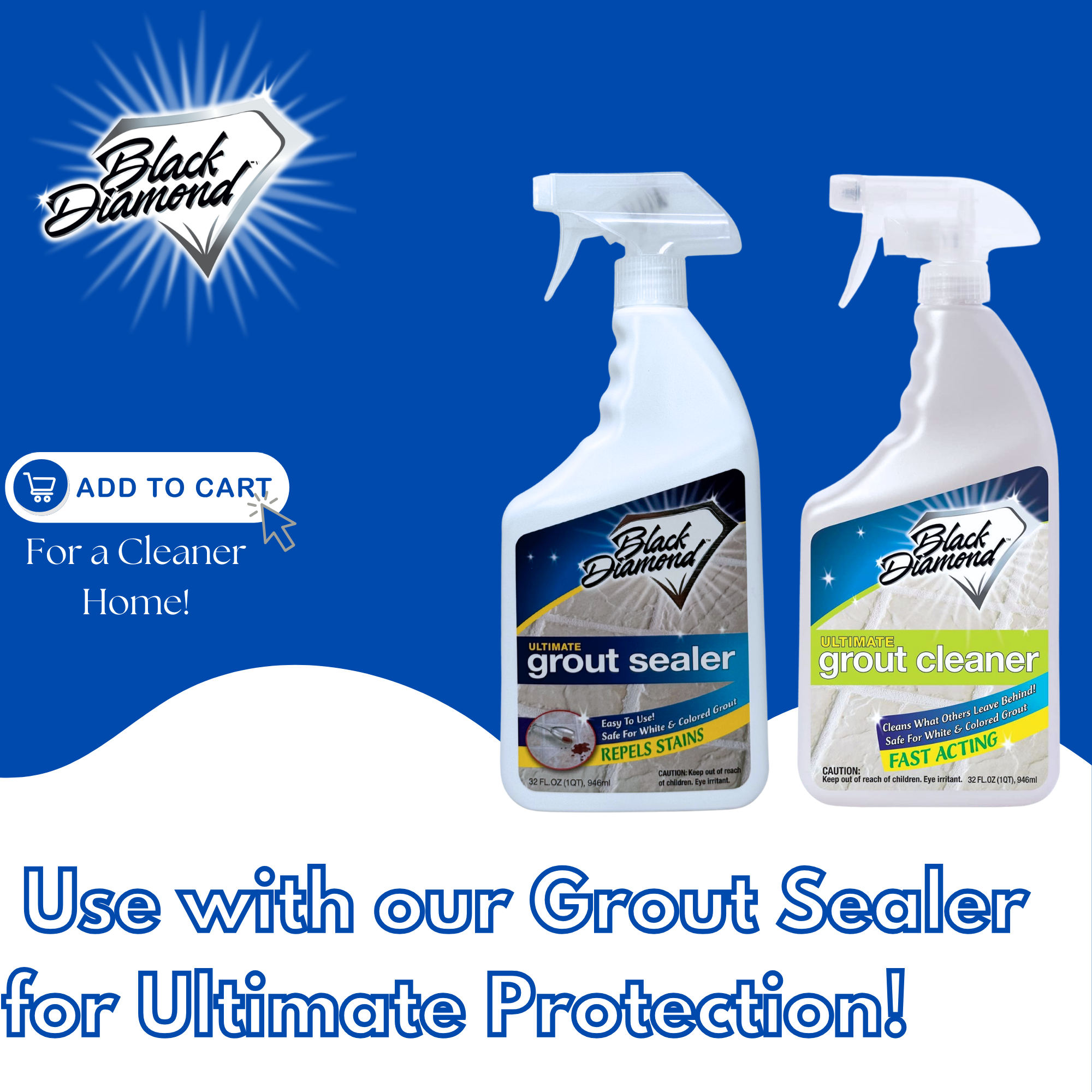 Acid-Free Heavy Duty Grout Cleaner for All Types of Grout Lines ...